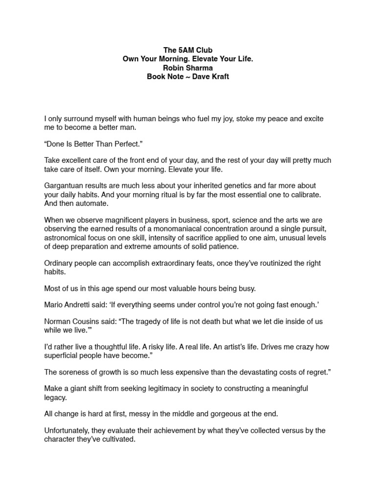 5am Club | PDF | Psychology | Psychological Concepts