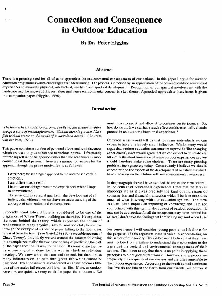 Higgins Connection and Consequence | PDF