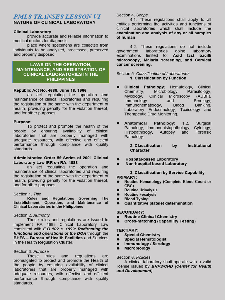 Pmls Transes Lesson Vi | PDF | Pathology | Serology