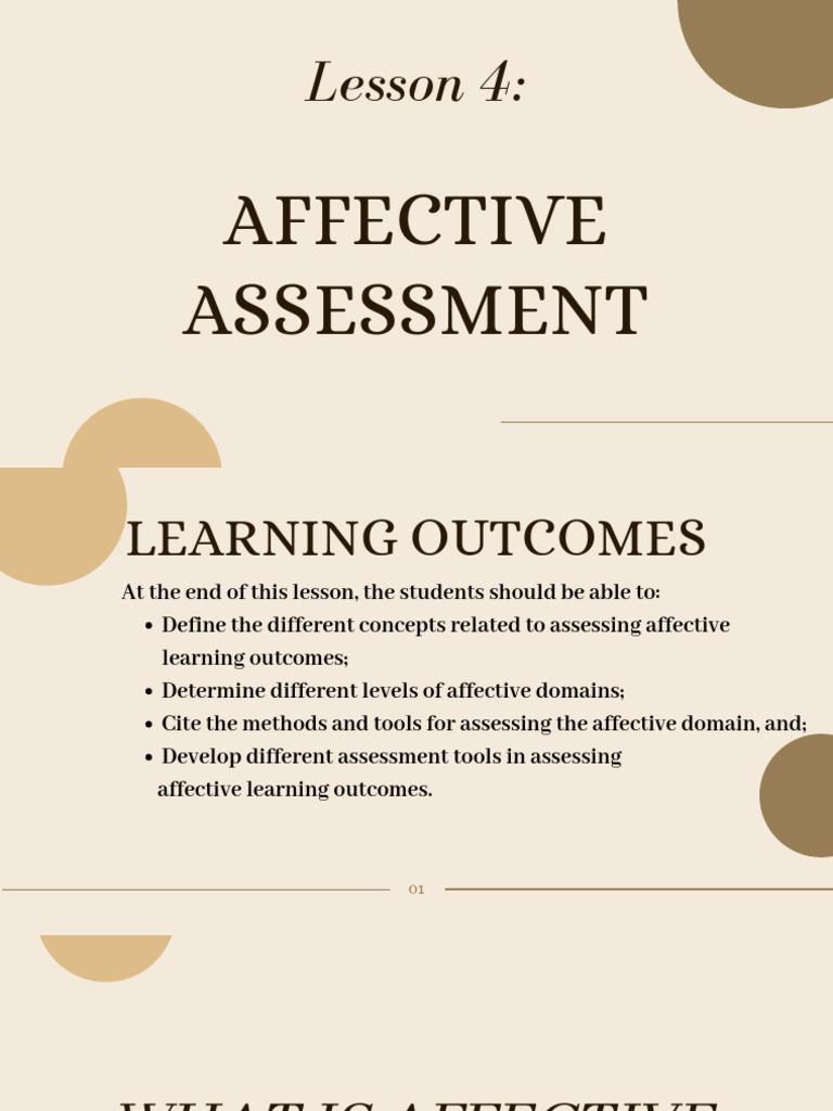 LESSON-4-AFFECTIVE-ASSESSMENT | PDF | Affect (Psychology) | Learning