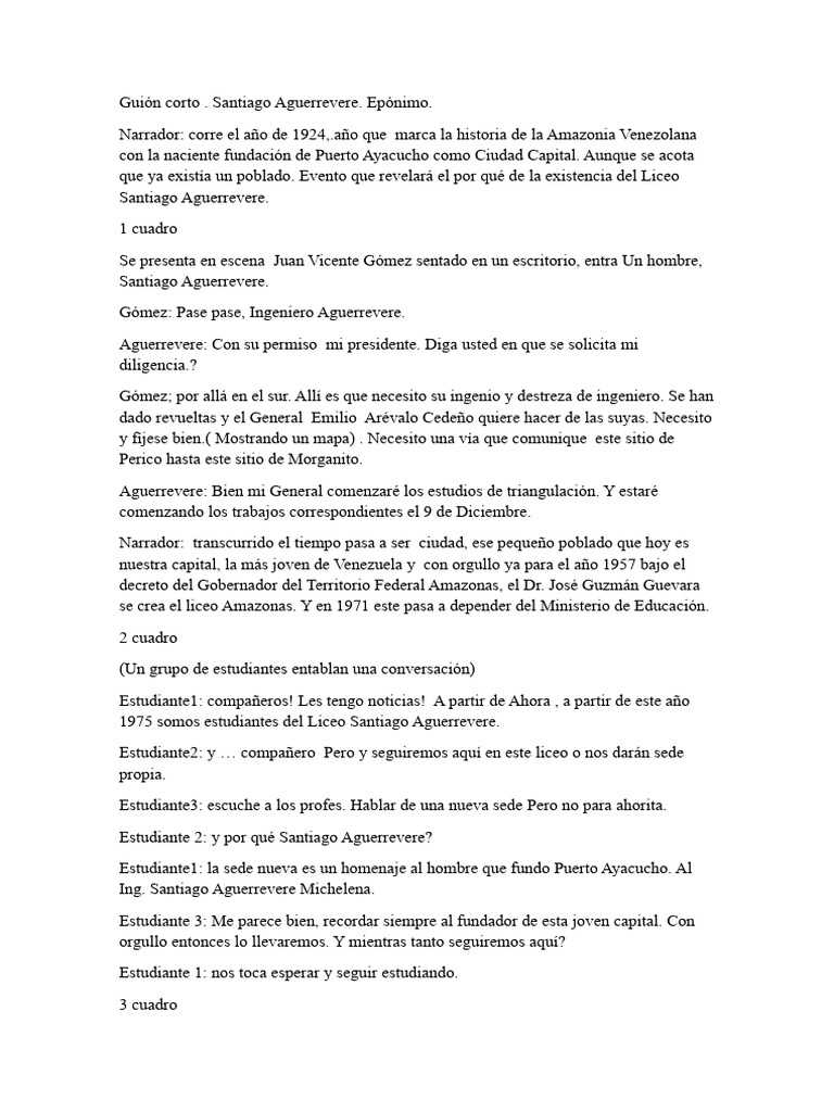 Epónimo (3) LSA. Guión Teatral. | PDF | Hogar, jardinería y bricolaje