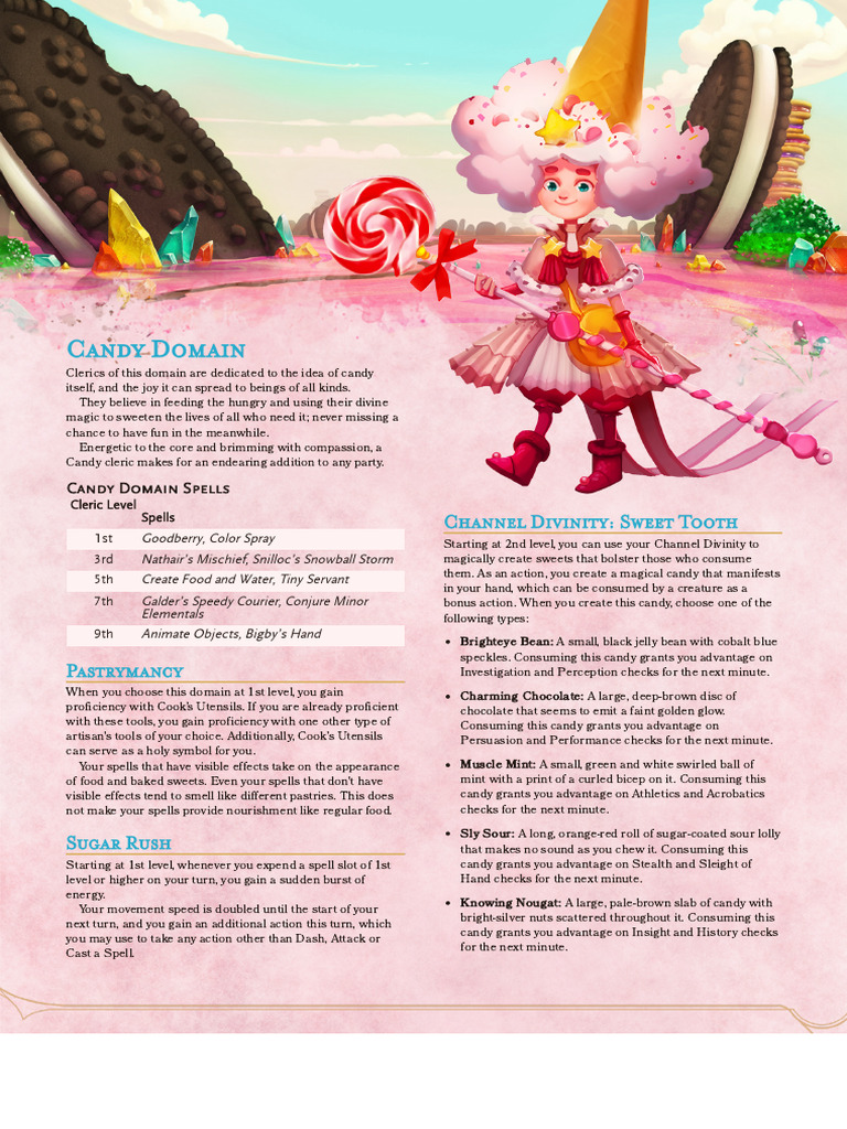 Candy Domain Cleric Guide | PDF | Candy | Sugar Confectionery