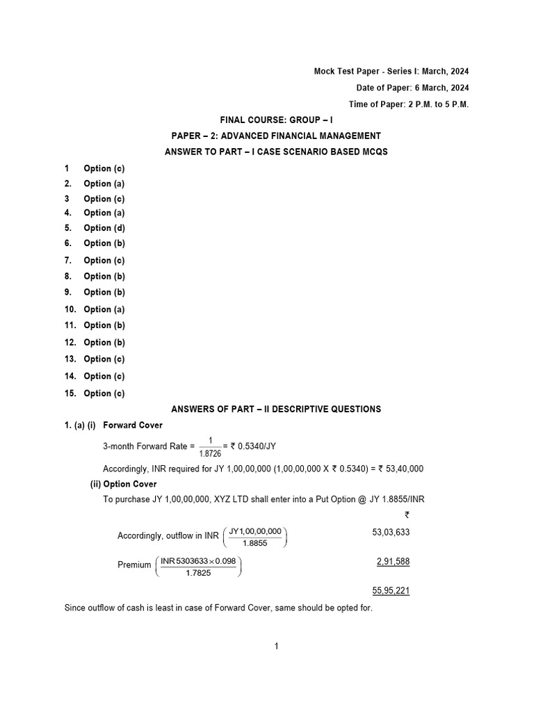 MTP 18 43 Answers 1709814815 | PDF | Financial Risk | Securitization