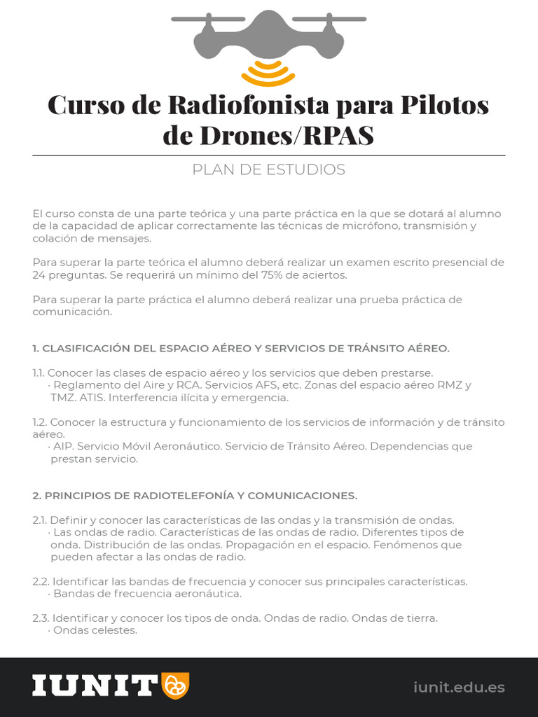Radiofonista Pilotos Drones Temario | PDF | Radio | Olas