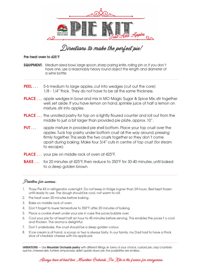 Perfect Apple Pie Recipe Guide | PDF | Baking | Cuisine
