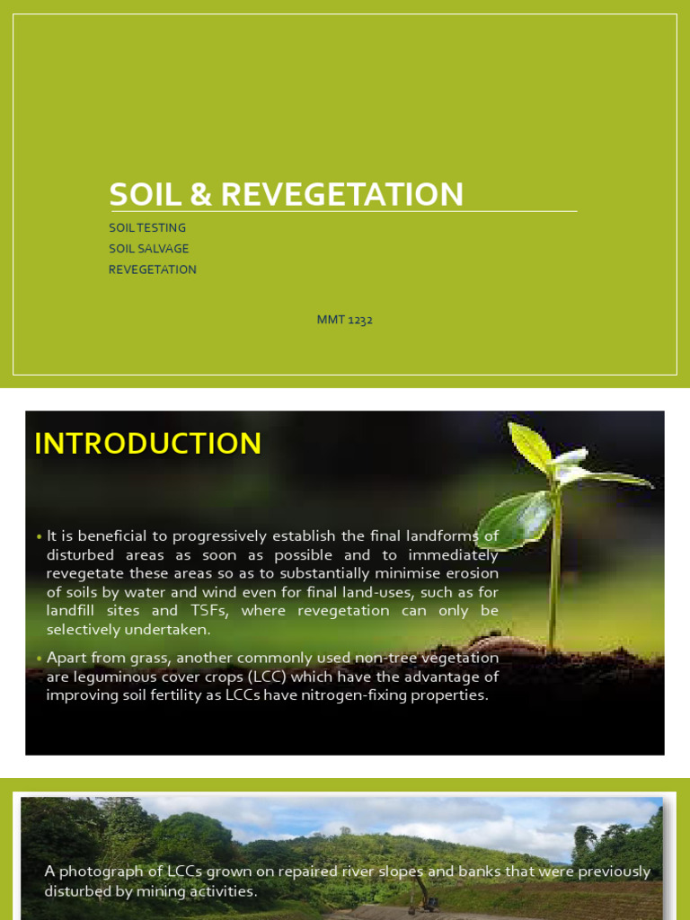 Soil Salvage and Revegetation Techniques | PDF | Soil | Topsoil