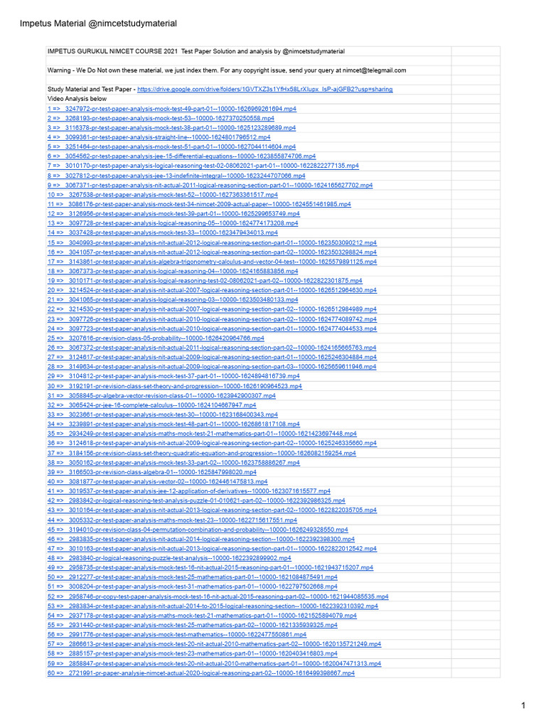 Impetus Material @nimcetstudymaterial | PDF | Information Retrieval | Data Management