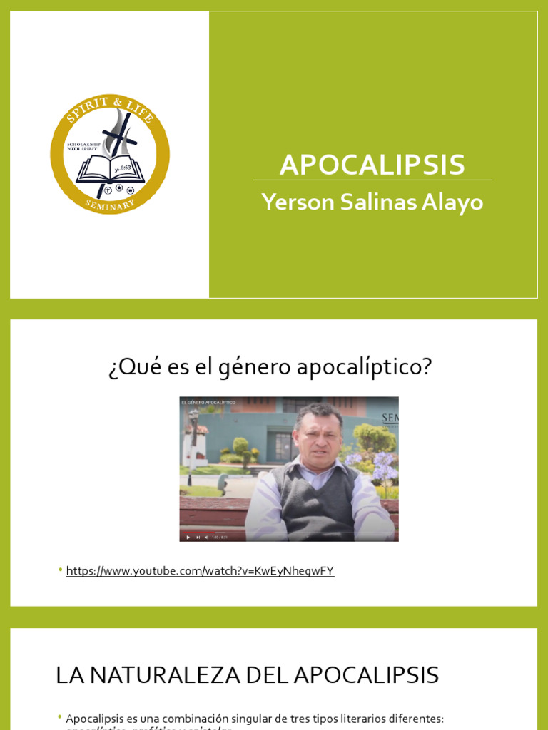 Análisis del Género Apocalíptico | PDF | Libro de revelación ...