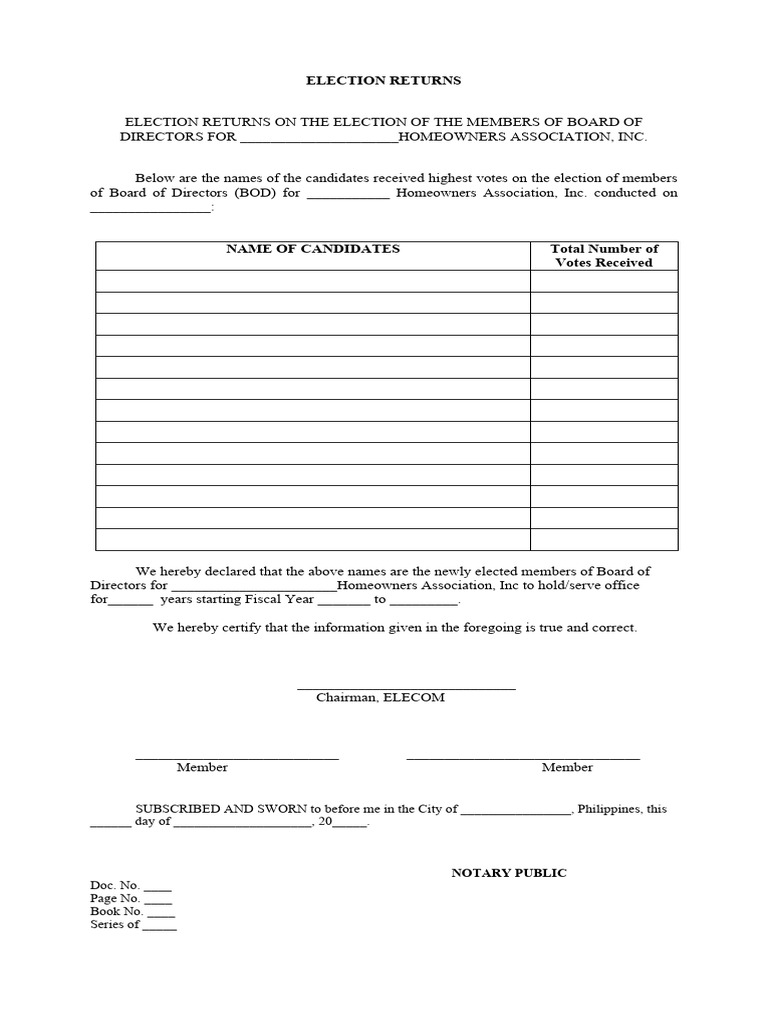 Election Return | PDF