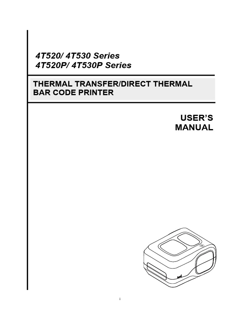 31-0880003-00_4T520(P)_user_manual_EN (1) | PDF | Printer (Computing) | Ac Power Plugs And Sockets