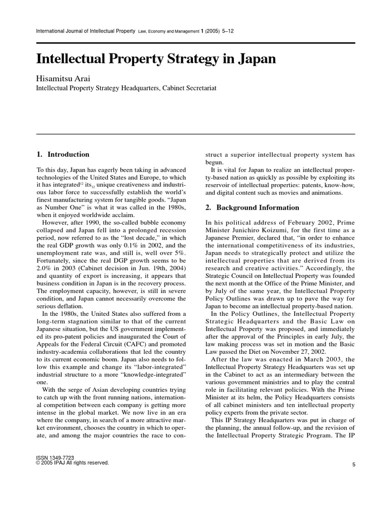 Intellectual Property Strategy | PDF | Patent | Intellectual Property