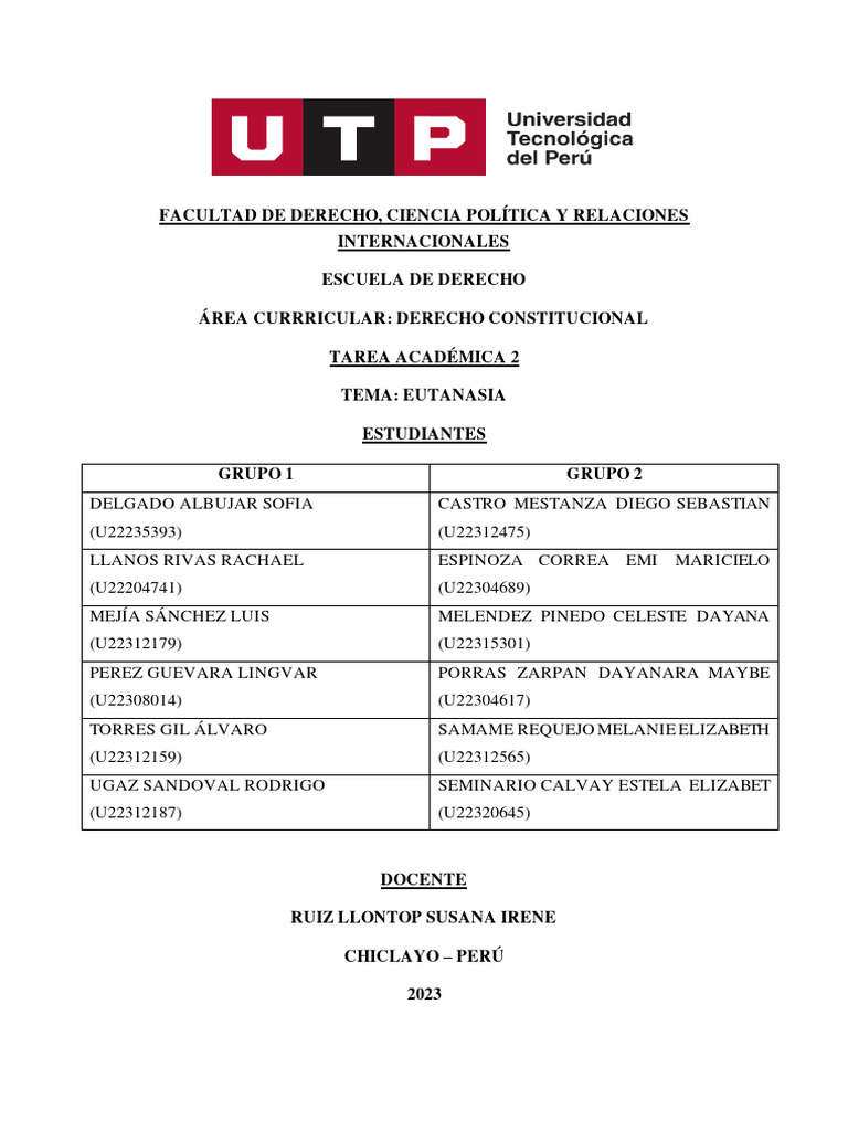 DERECHO CONSTITUCIONAL - TA-2 (FINAL COMPLETO) | PDF