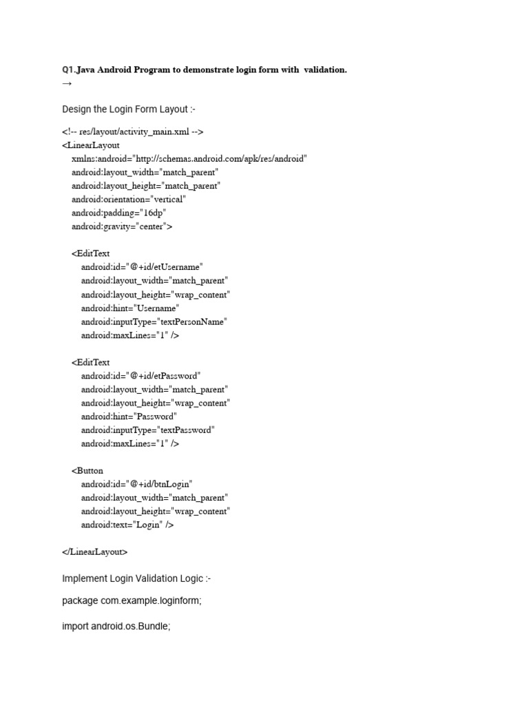 MADT Assignment No-1 | PDF | Android (Operating System) | String (Computer Science)