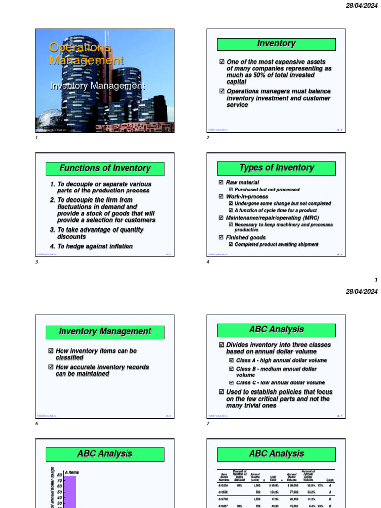 Lecture 07 Inventory Management | PDF | Supply Chain Management | Economies