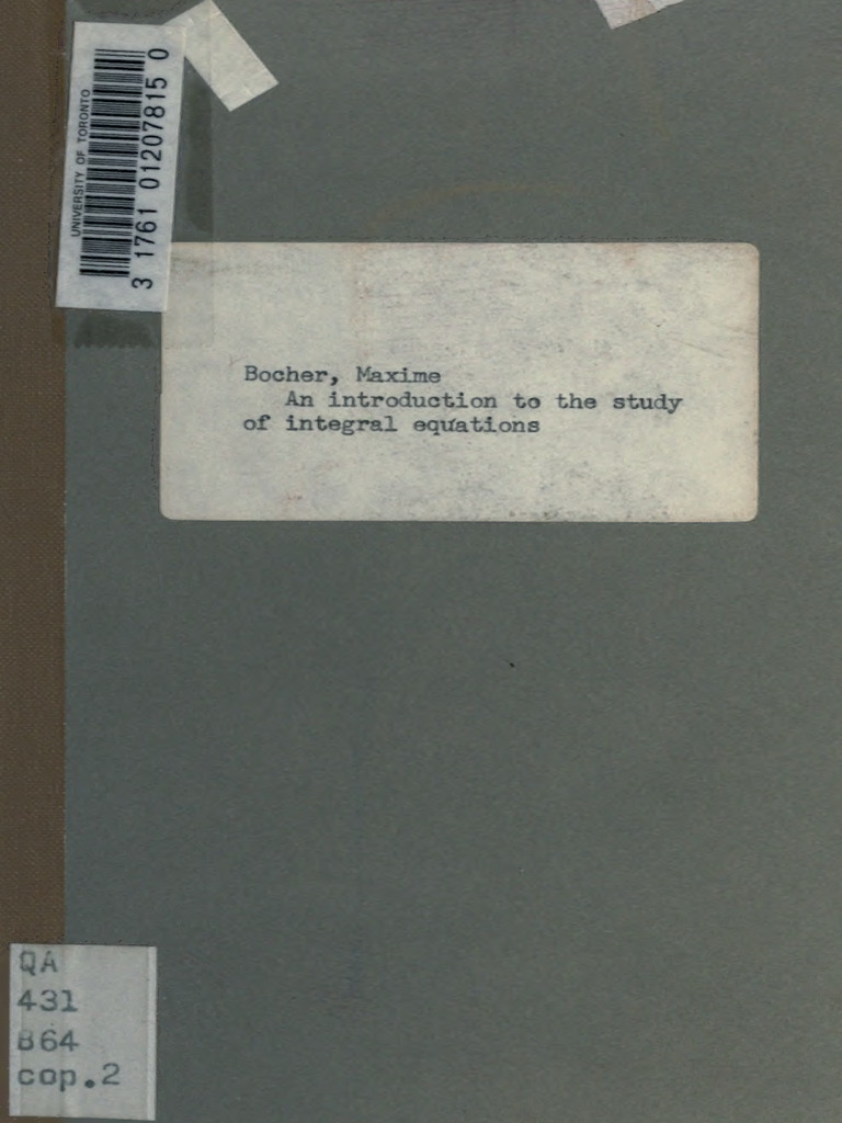 Introduction To Integral Equations Pdf Integral Integral Equation