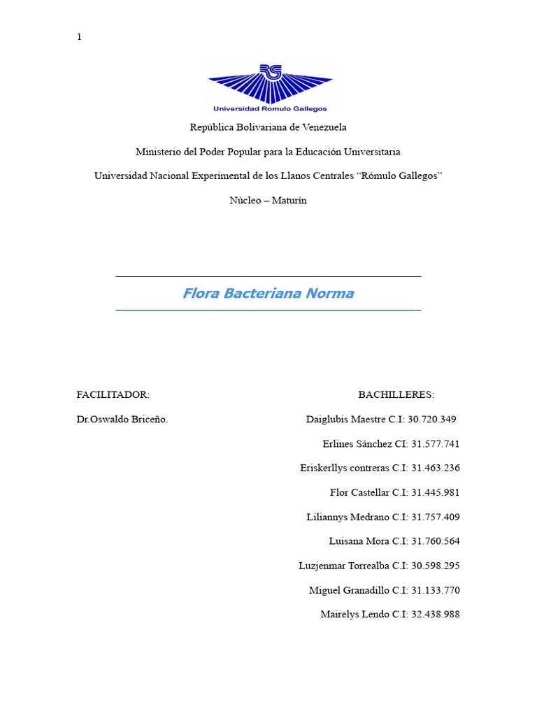 Importancia de la Flora Bacteriana Normal | PDF | Sistema inmune | Las ...