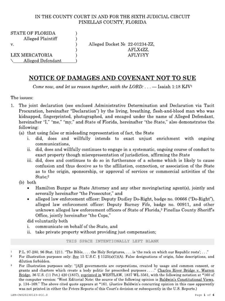 Traffic-Fl - 2. Notice of Damages & Cns.9.x | PDF