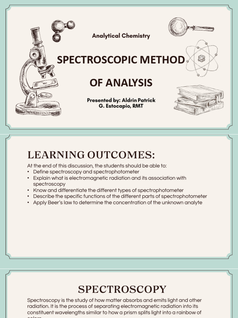 Spectroscopy for Chemistry Students | PDF | Electromagnetic Radiation ...