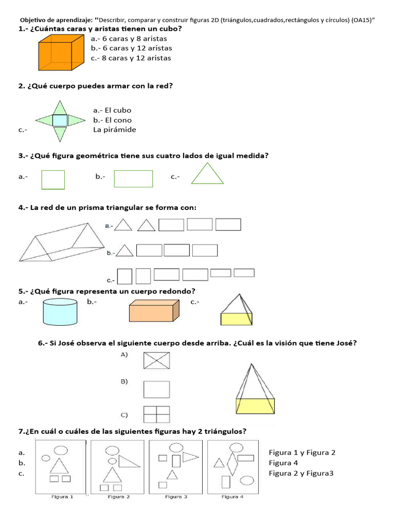 Describir, Comparar y Construir Figuras 2D (Triángulos, Cuadrados ...