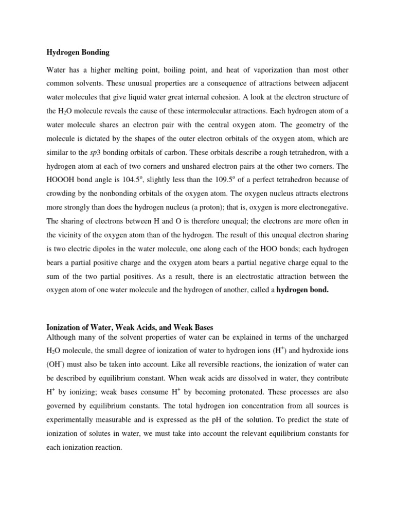 BCH 201 Note | PDF | Ph | Chemical Equilibrium