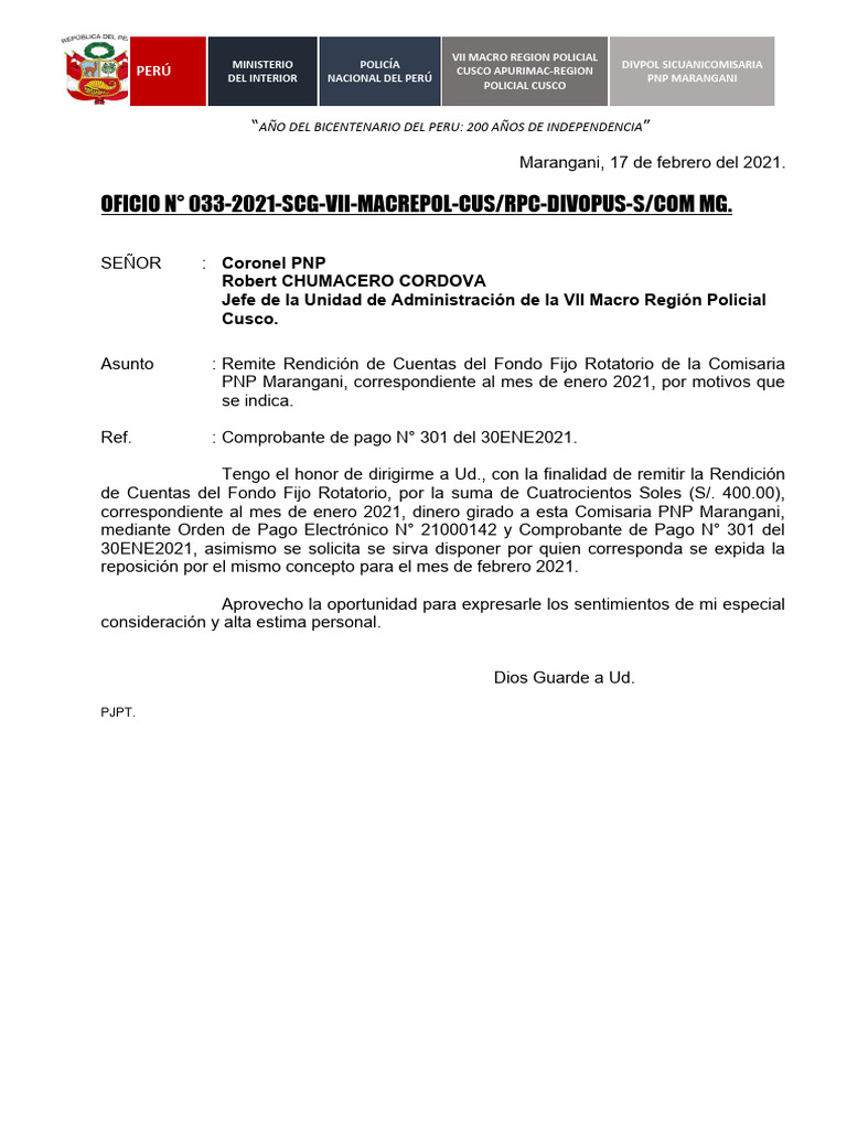 Modelo Rencicion de Cuentas Del Fondo Fijo Rotatorio Enero 2021 | PDF | América del Sur | Gobierno