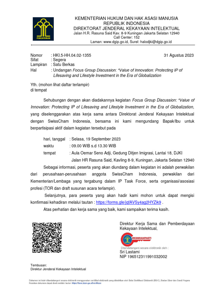 Focus Group on IP Protection in Indonesia | PDF | Economies