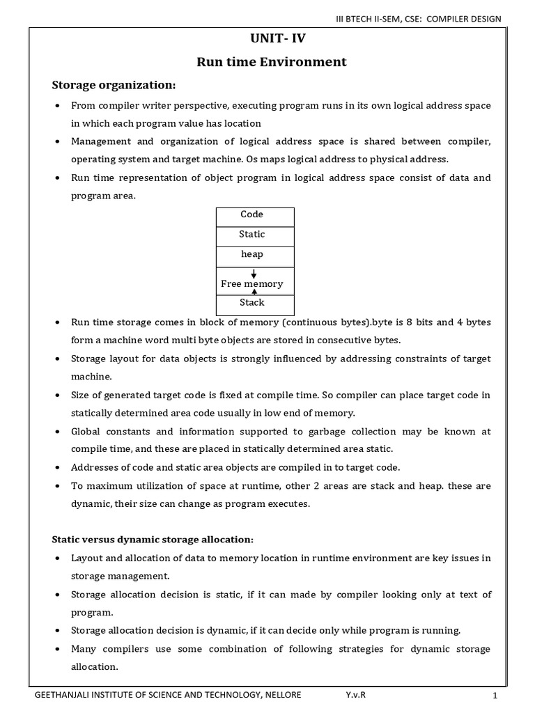 CD Unit 4 | PDF | Pointer (Computer Programming) | Random Access Memory CD Unit 4 | PDF | Pointer (Computer Programming) | Random Access Memory