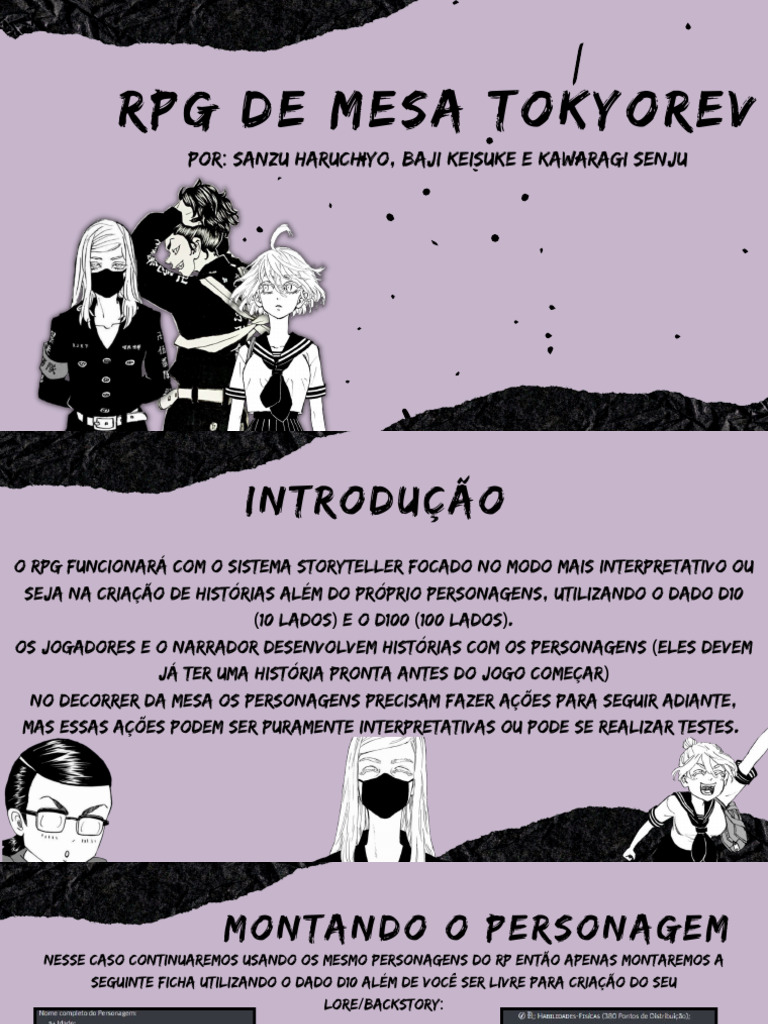 RPG de Mesa: Tokyo Rev e Sanzu | PDF | Jogos de RPG