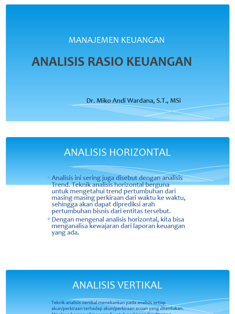 Materi Topik 3 Analisis Rasio | PDF