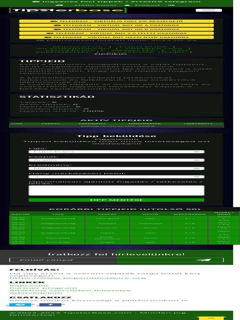 Tipster Base | PDF