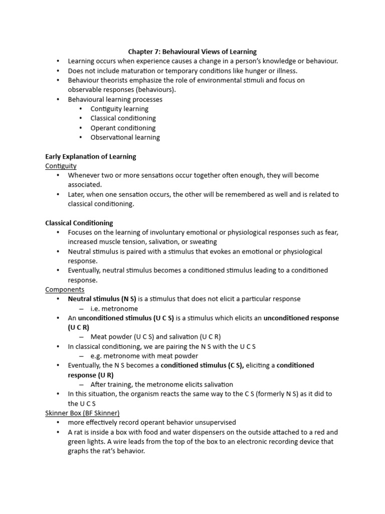 Learning Theories for Educators | PDF | Reinforcement | Classical Conditioning