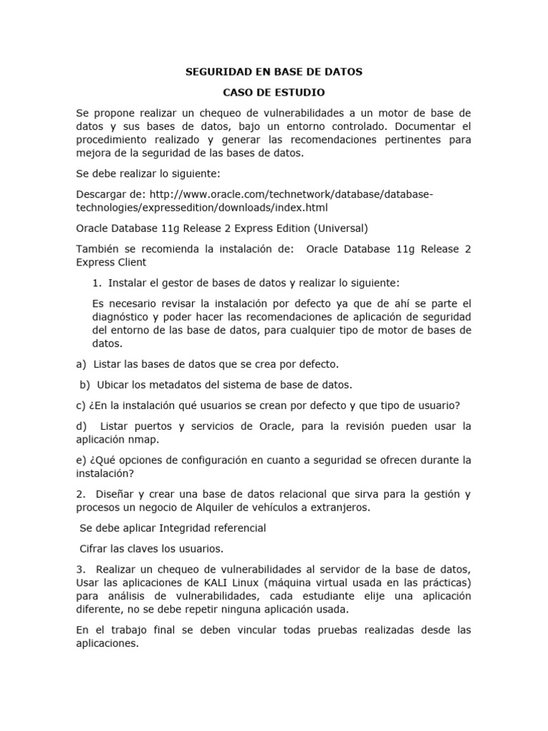 Laboratorio Seguridad en Base de Datos | PDF | Bases de datos ...