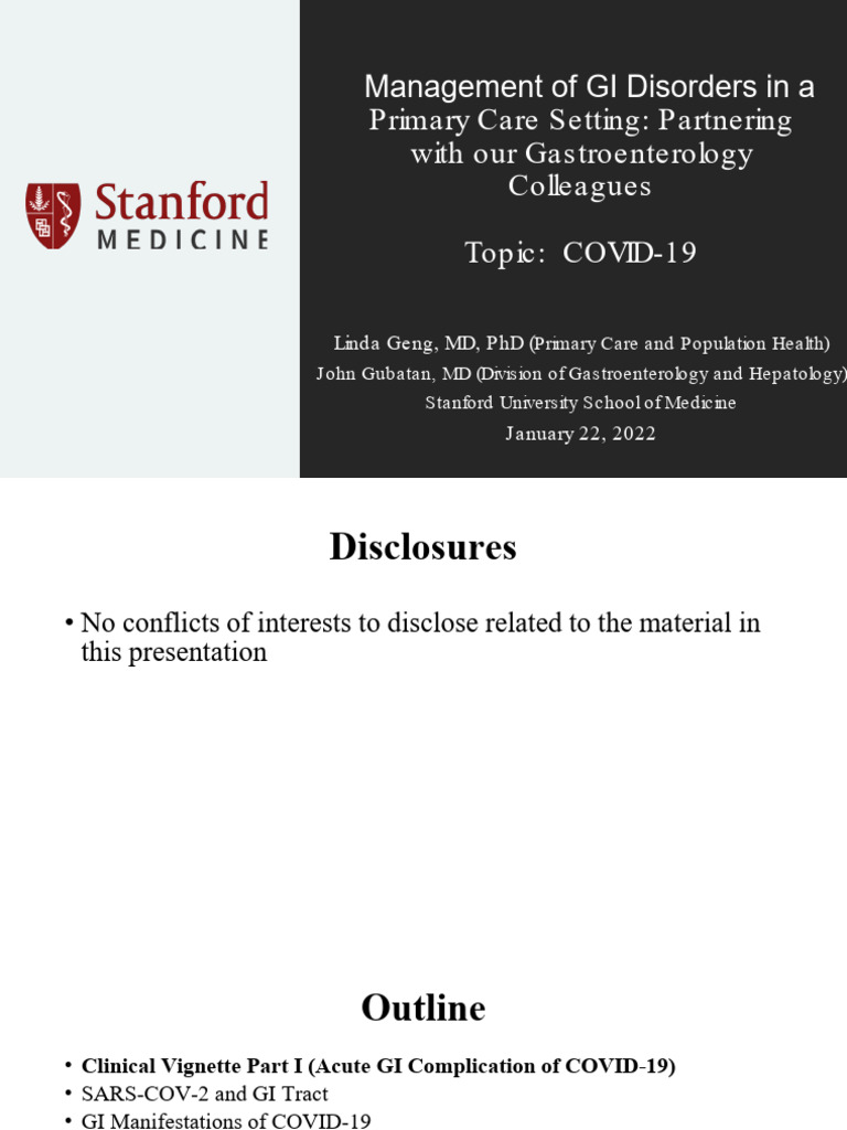 Management of GI Disorders in A Primary Care Setting - COVID-19 | PDF ...