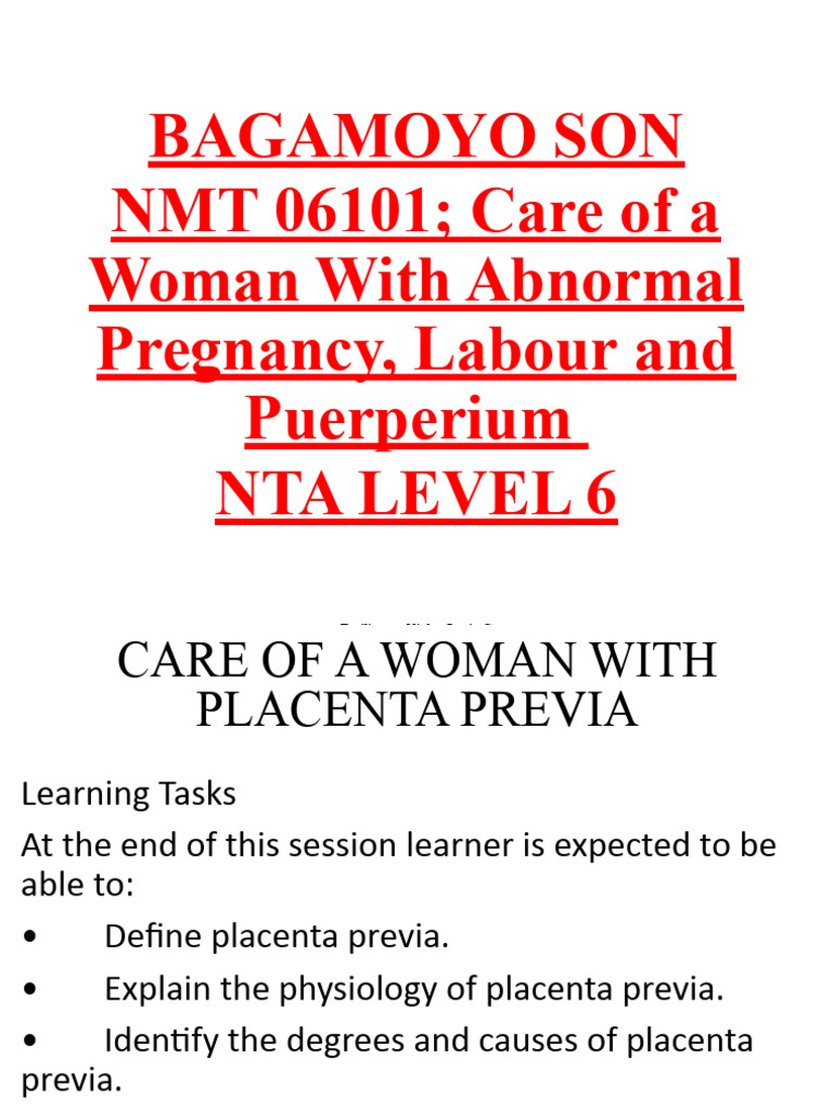 Placenta Praevia | Download Free PDF | Placenta | Childbirth