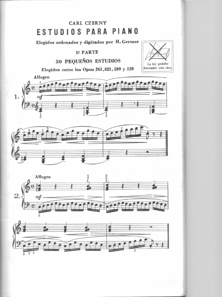 Czerny-Germer 1 y 2 (Parte I) 1 (Parte II) | PDF