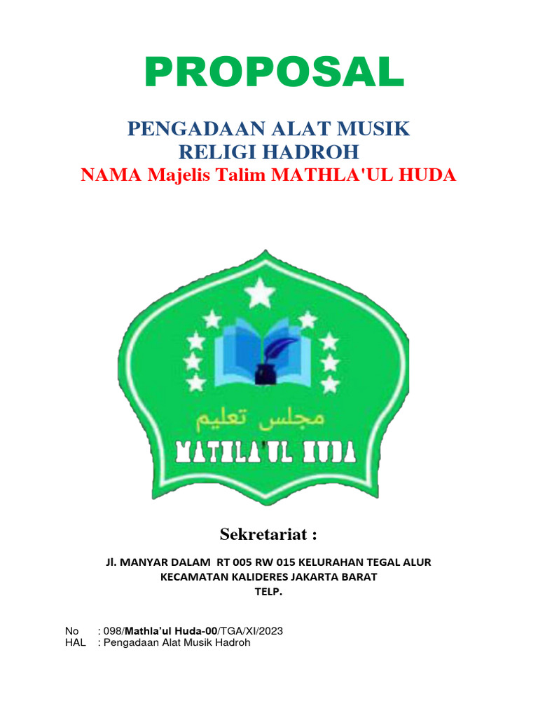 Proposal Pengadaan Alat Musik Hadroh | PDF