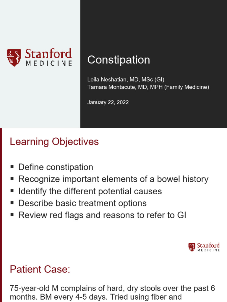 Management of GI Disorders in A Primary Care Setting - Constipation ...