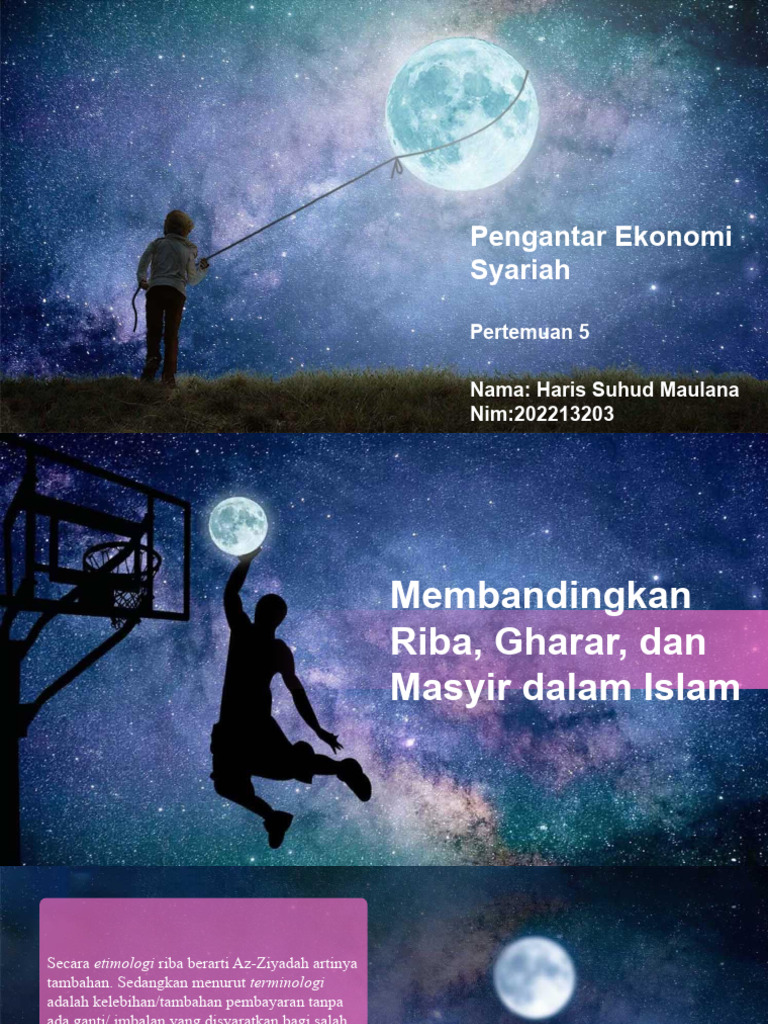 Haris Suhud Maulana Membandingkan Riba, Gharar, Dan Masyir Dalam Islam ...