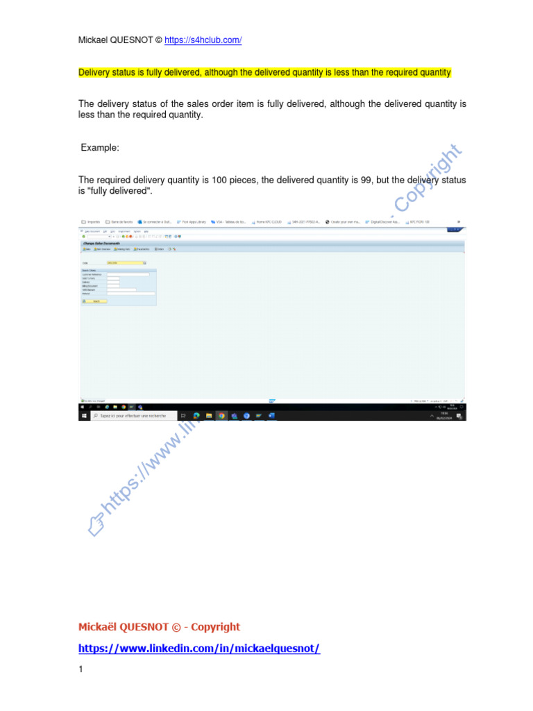 Understanding SAP Delivery Status | PDF | Computing