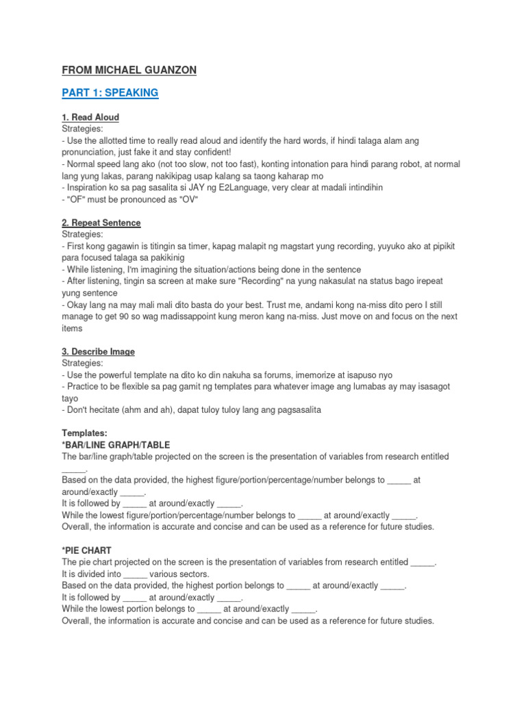 PTE Exam Preparation Strategies Guide | PDF | Multiple Choice | Linguistics