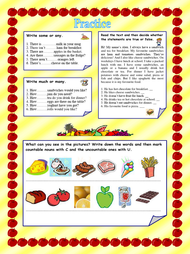 OK Practice | PDF | Lunch | Sandwich
