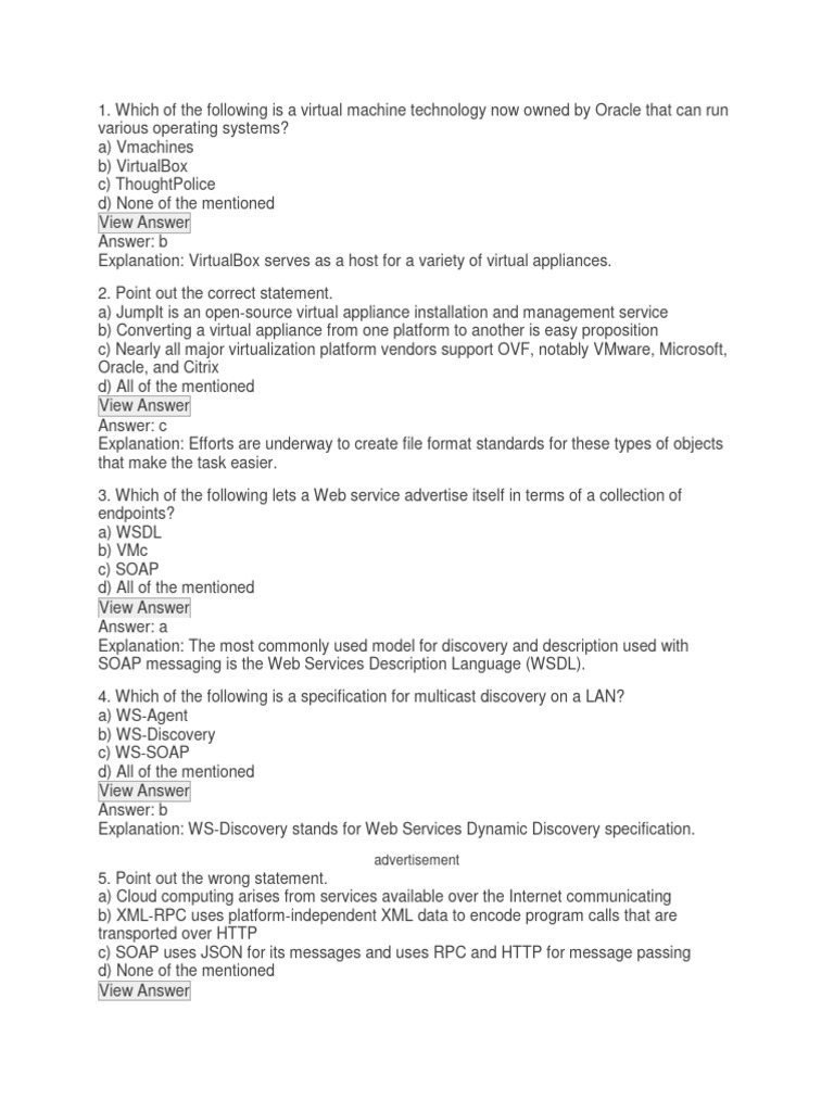 2ND TEST MCQS CC Copies | PDF | Software As A Service | Cloud Computing