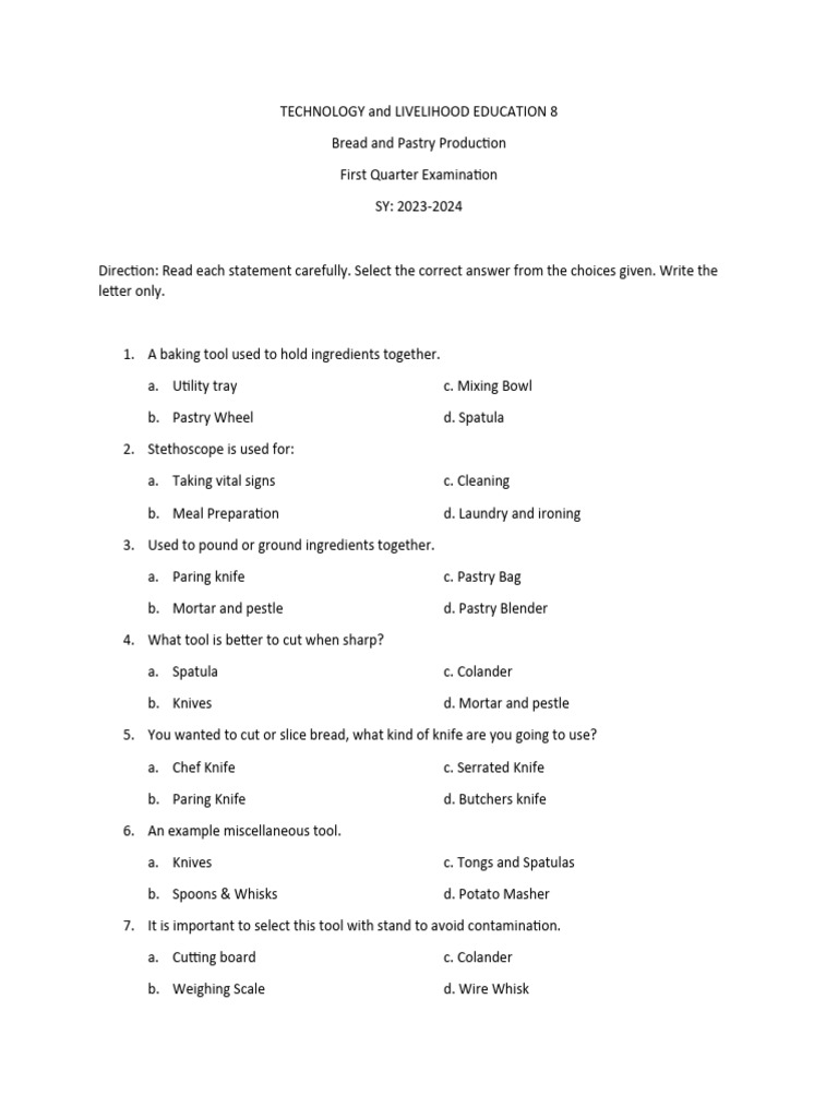TLE 8 First PT | Download Free PDF | Occupational Safety And Health | Hazards