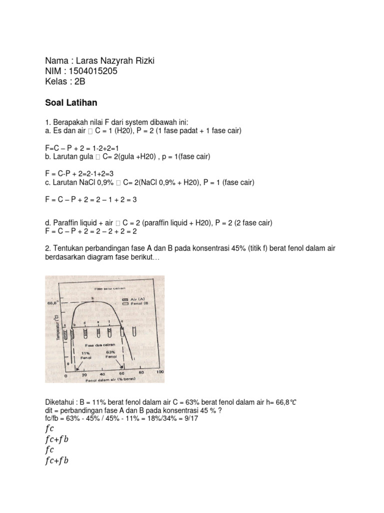 Soal Latihan Termodinamika Fase | PDF | Metode & Bahan Ajar