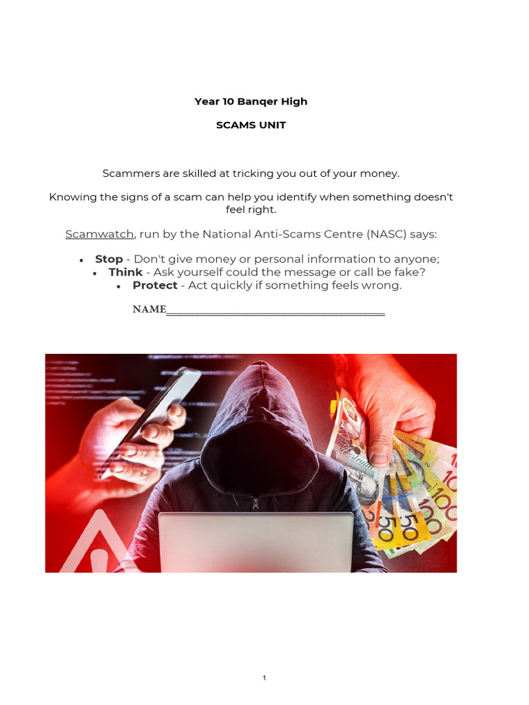 Scams Unit 2024 | PDF | Identity Theft