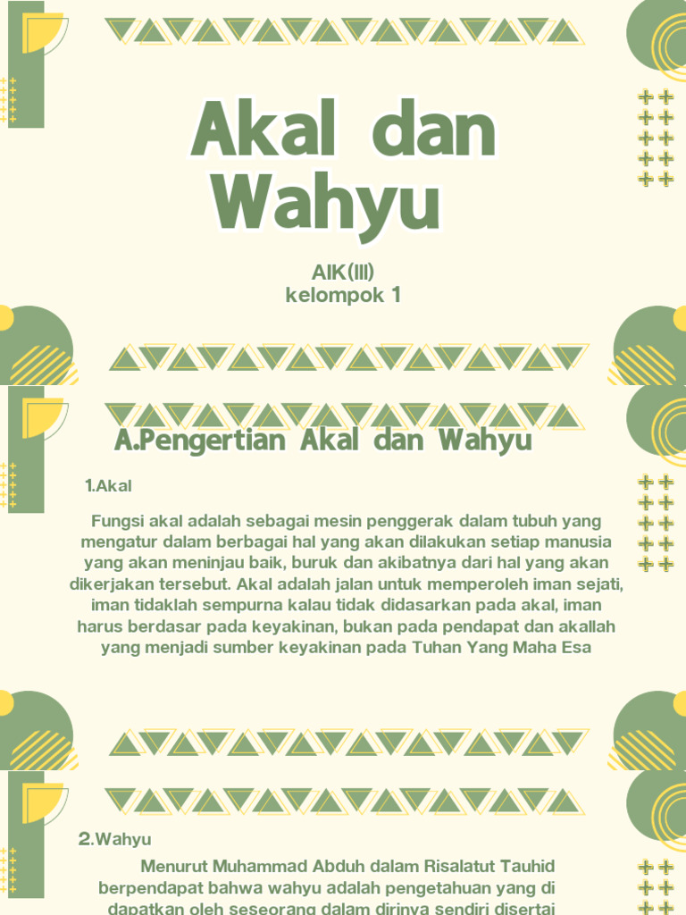 Fungsi Akal dan Wahyu dalam Islam | PDF | Agama & Spiritualitas
