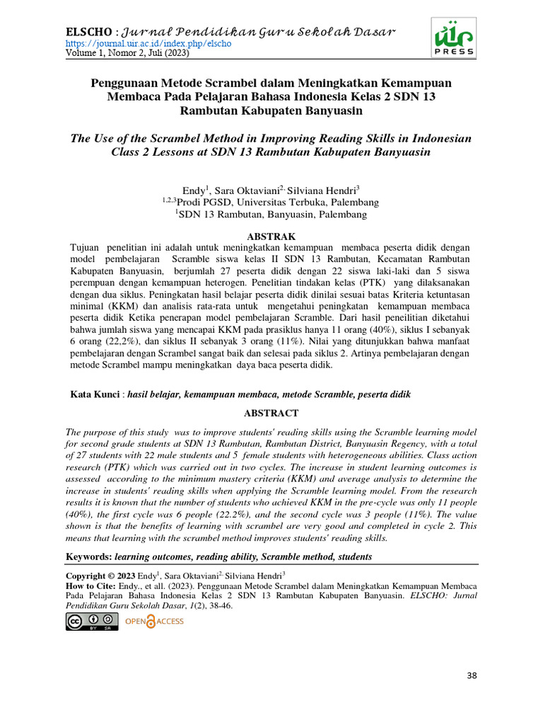 Penggunaan Metode Scrambel DLM Meningkatkan | PDF | Karier & Perkembangan