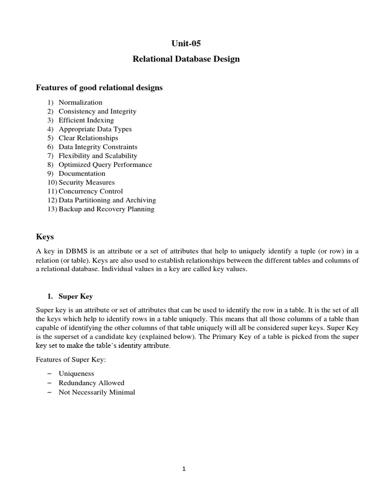 Unit-05 Relational Database Design | Download Free PDF | Relational ... Unit-05 Relational Database Design | Download Free PDF | Relational ...