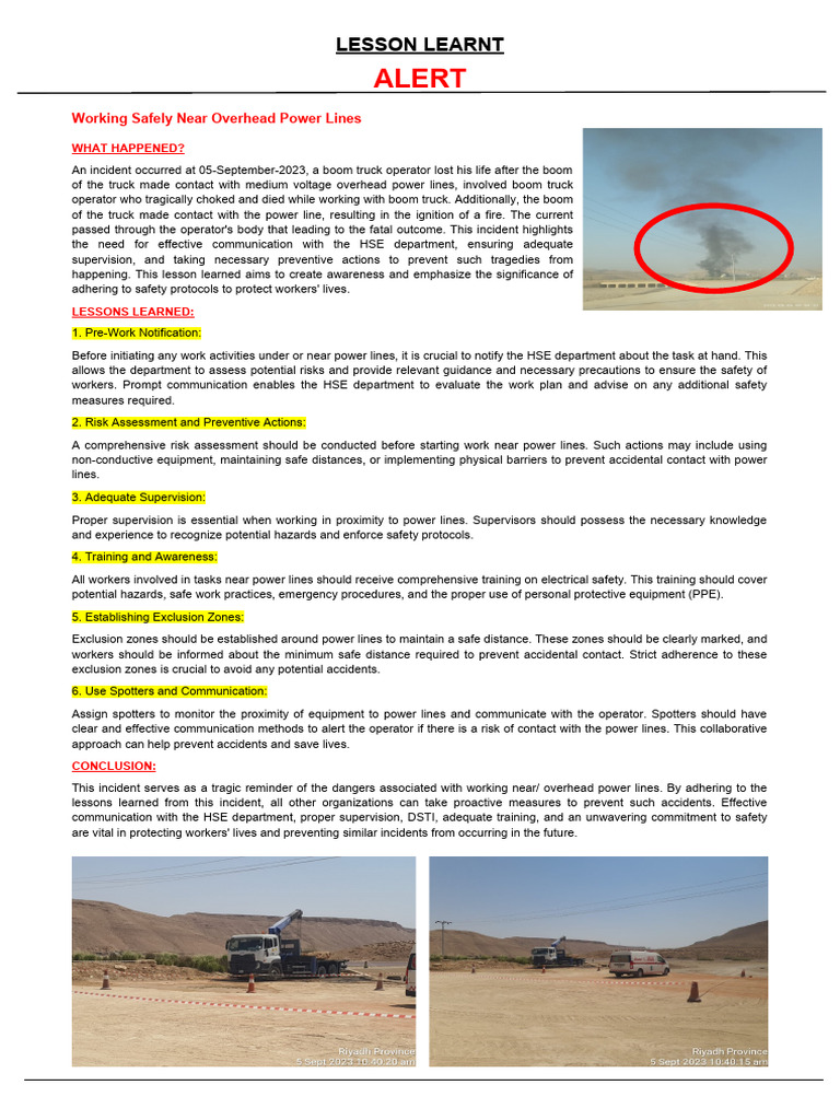 OPH Incident Lesson Learnt | PDF | Risk Assessment | Safety