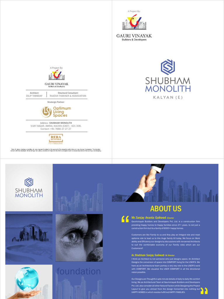 SHUBHAM MONOLITH BROCHURE NEW Changes | PDF